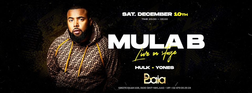 MULA B (NL) - LIVE Club BAIA Belgium - Festivals Belgie